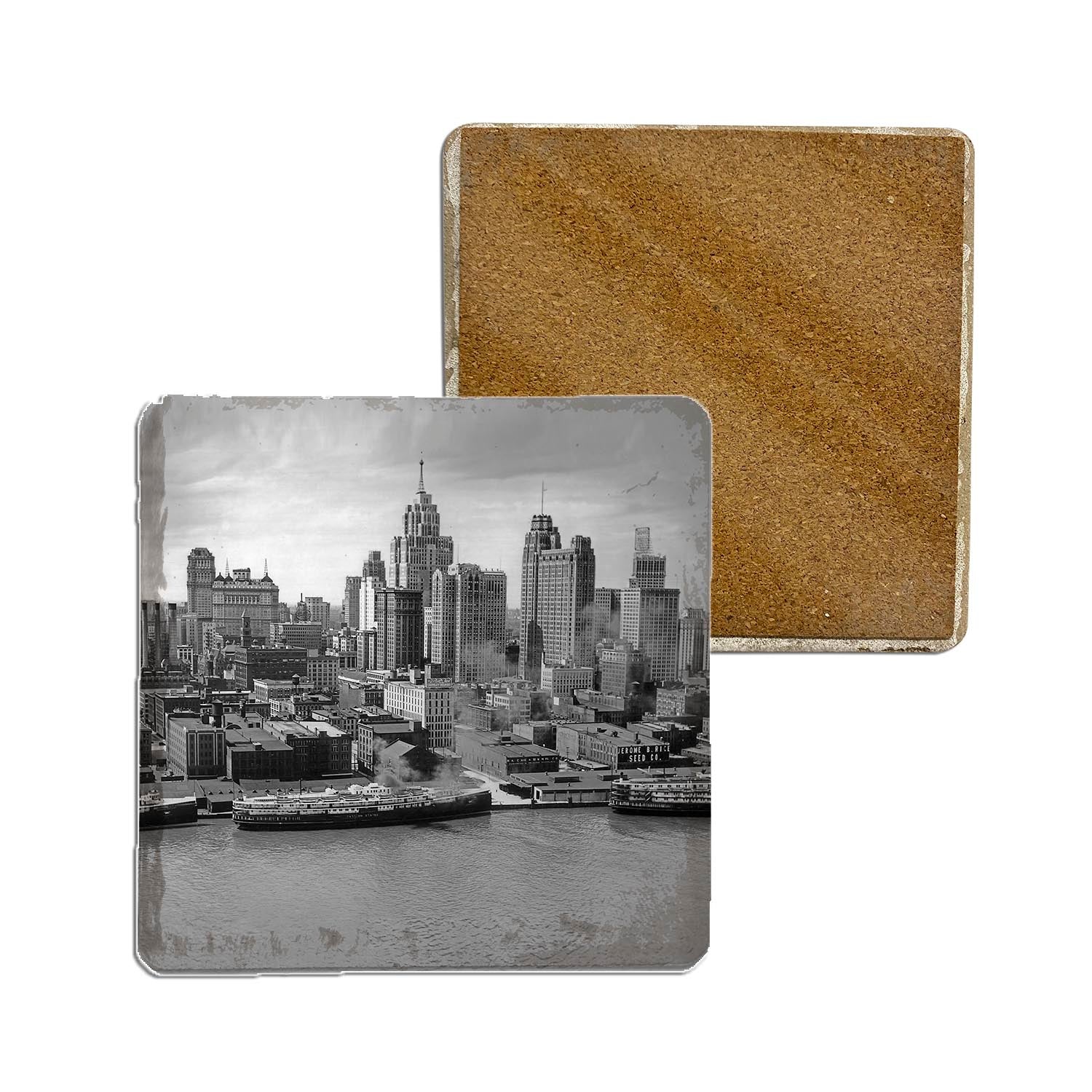 Stone Coasters - DETROIT SKYLINE – Detroit News Photography