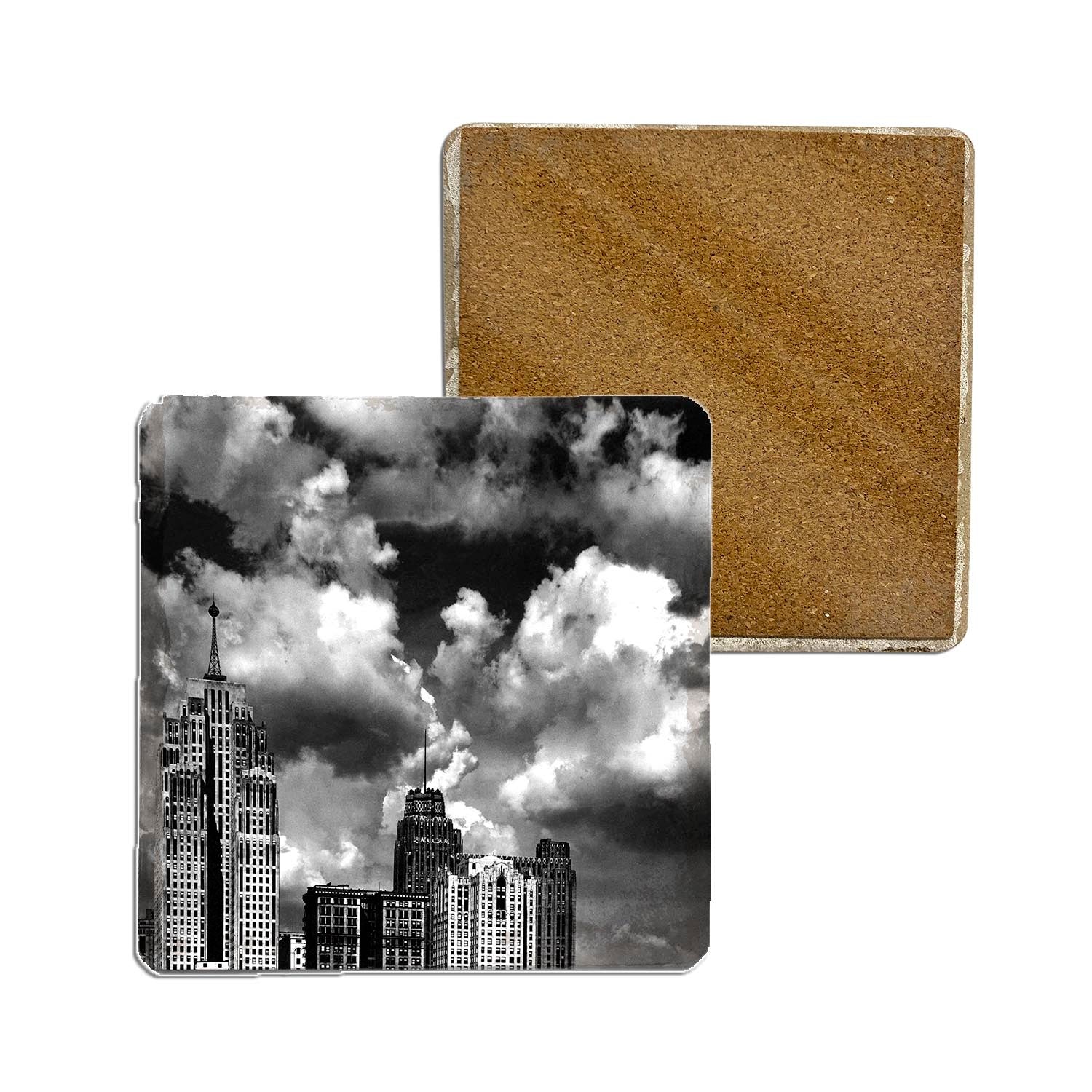 Stone Coasters - DETROIT SKYLINE 1932 – Detroit News Photography