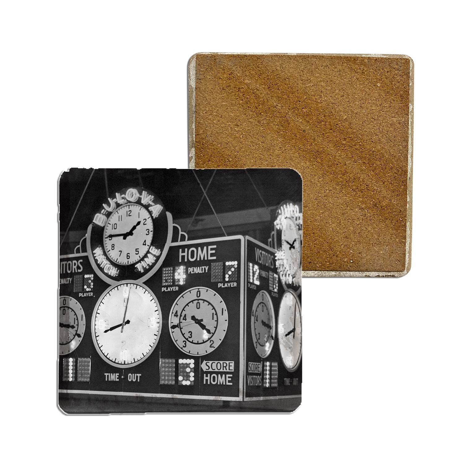 Stone Coasters - OLYMPIA STADIUM SCOREBOARD 1942 – Detroit News Photography