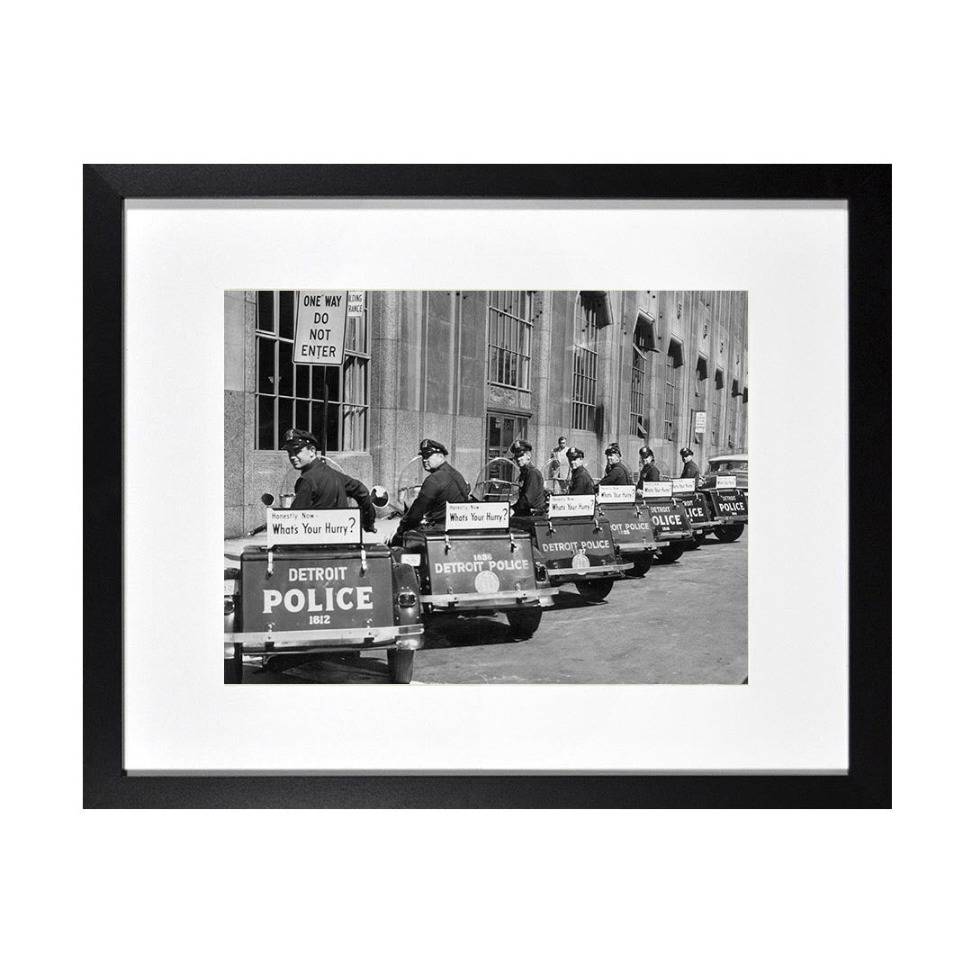 Framed Print Photos - DETROIT POLICE DEPARTMENT ON MOTORCYCLES ...