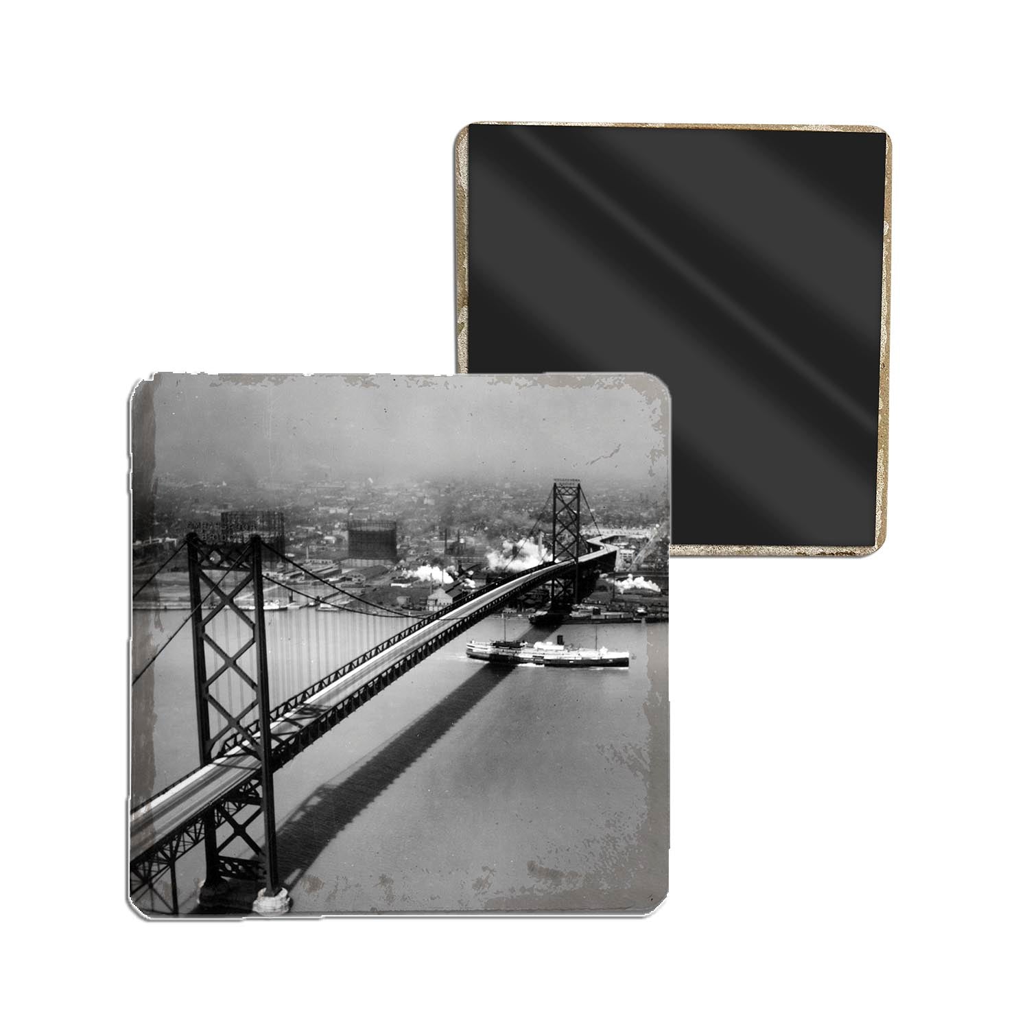 Stone Magnets - AMBASSADOR BRIDGE 1931 – Detroit News Photography