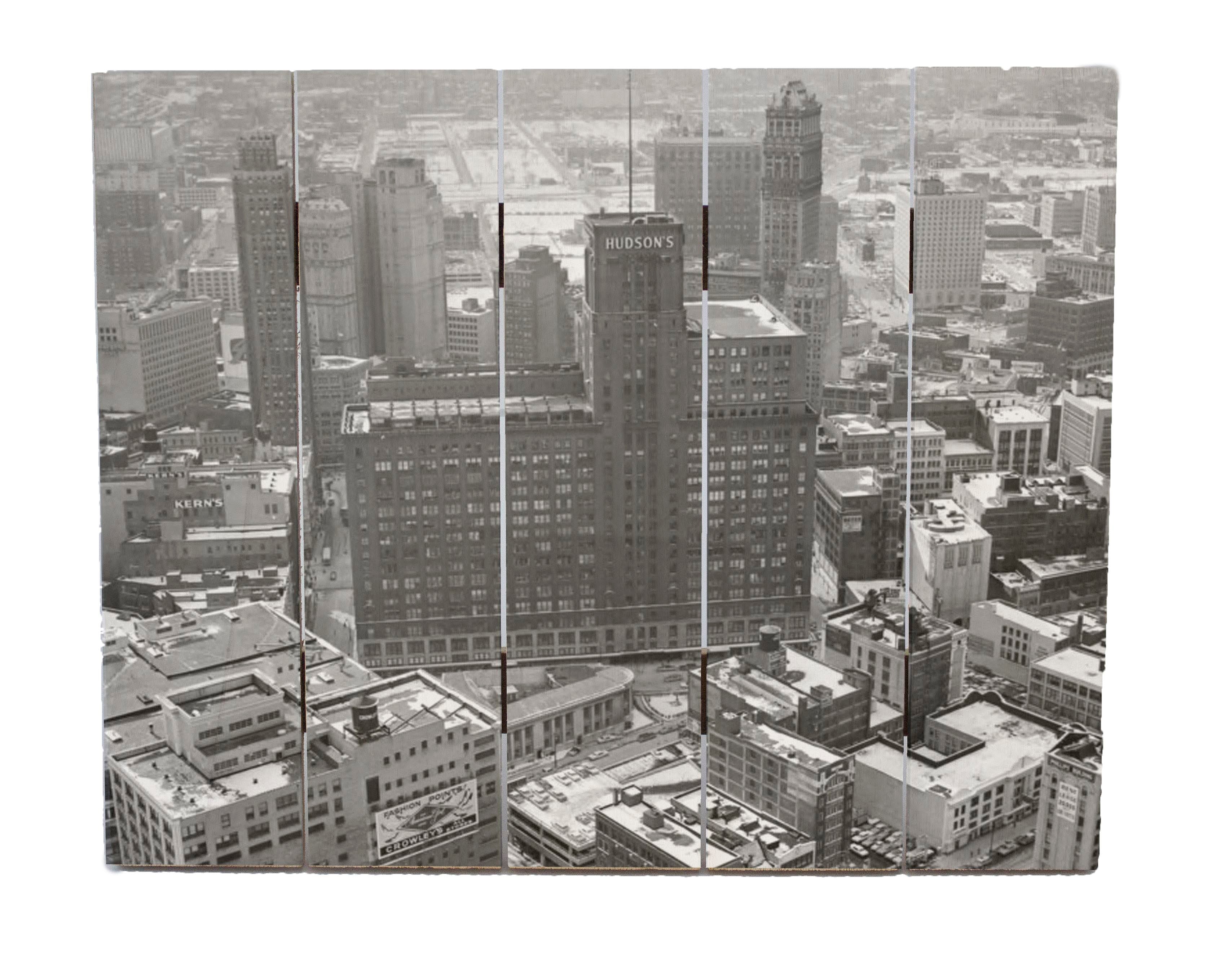 PALLET WOOD - DETROIT JL HUDSON DEPT. BUILDING – Detroit News Photography