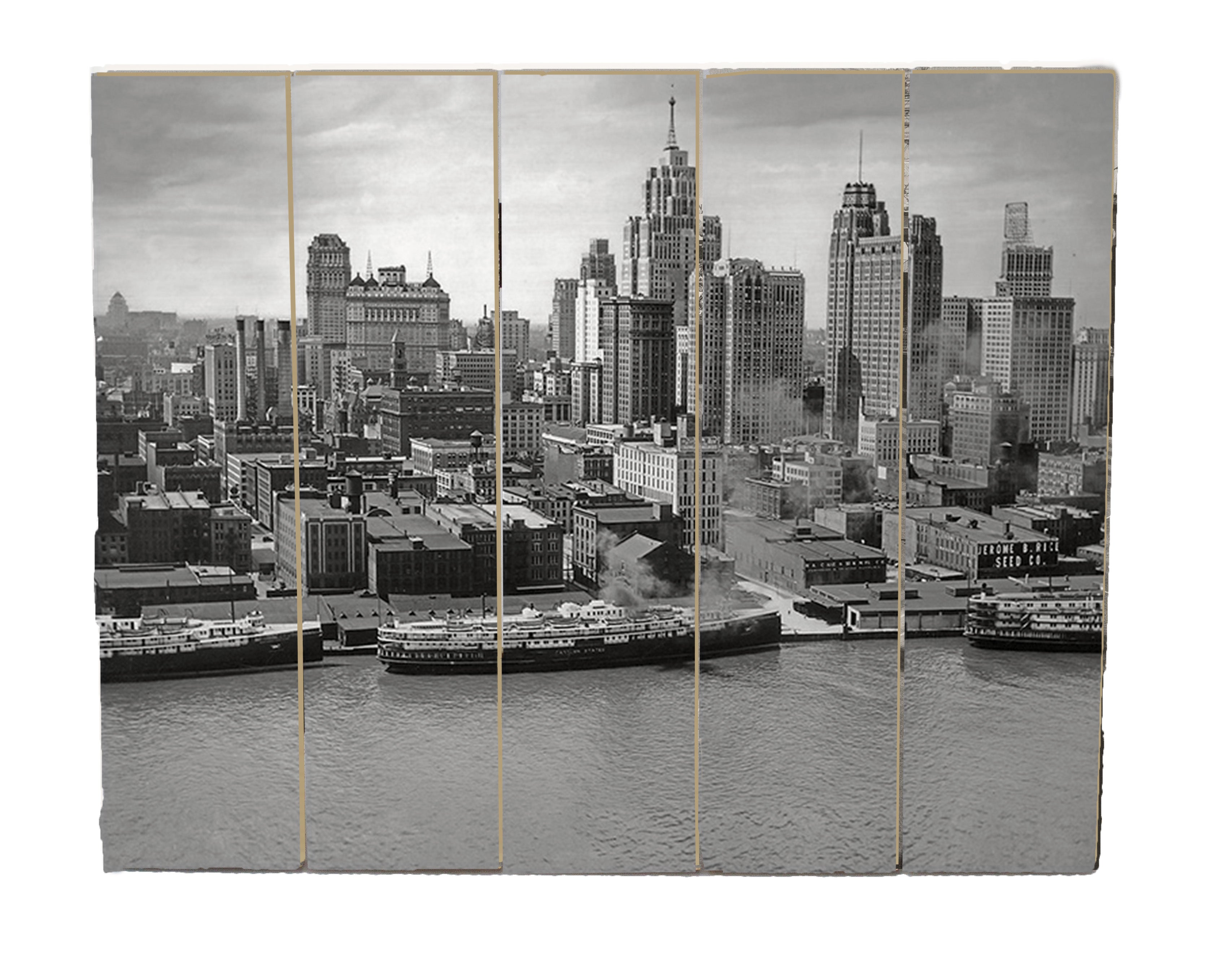 PALLET WOOD - DETROIT SKYLINE – Detroit News Photography