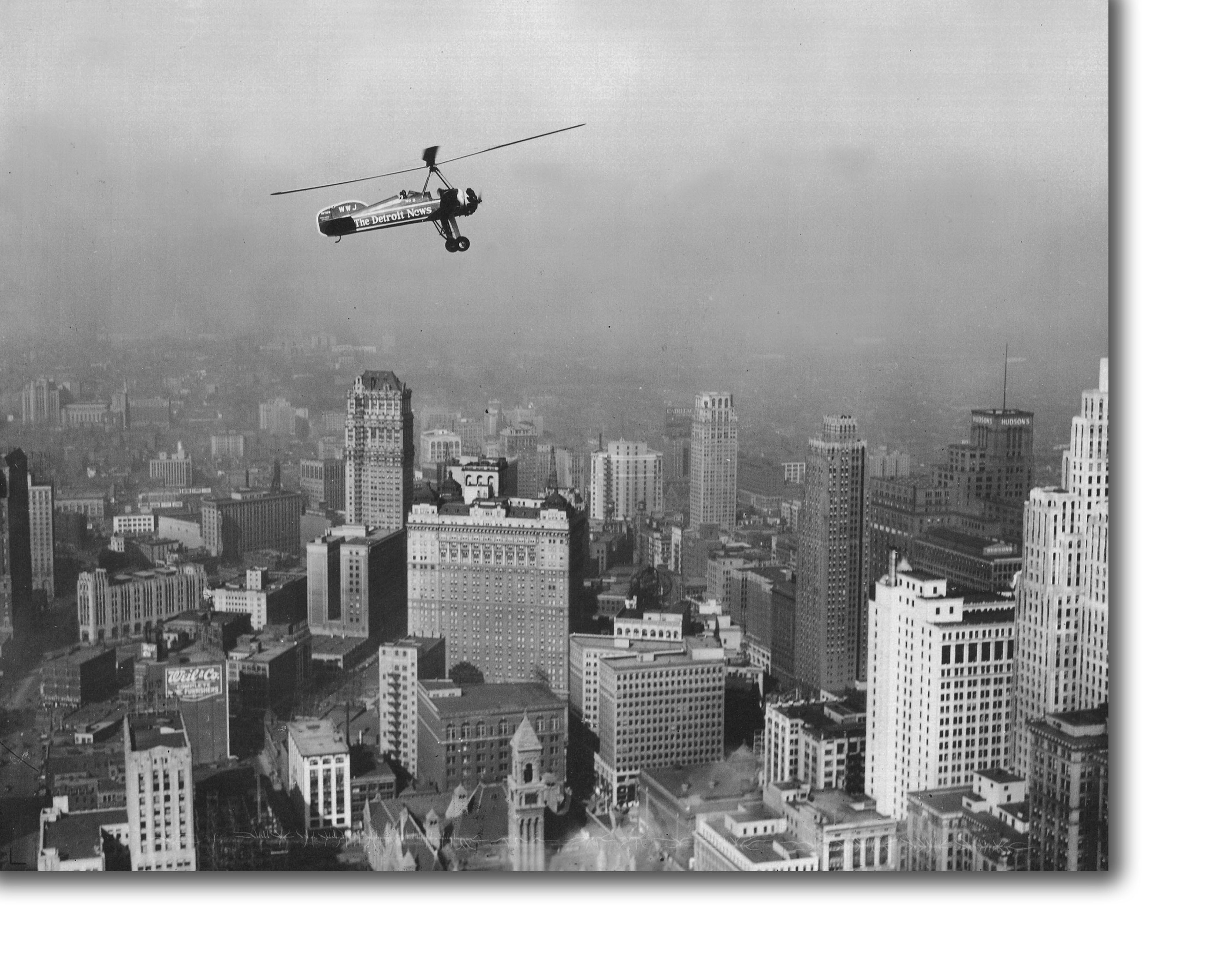 CANVAS PRINTS - AERIAL VIEW OF DETROIT SKYLINE – Detroit News Photography