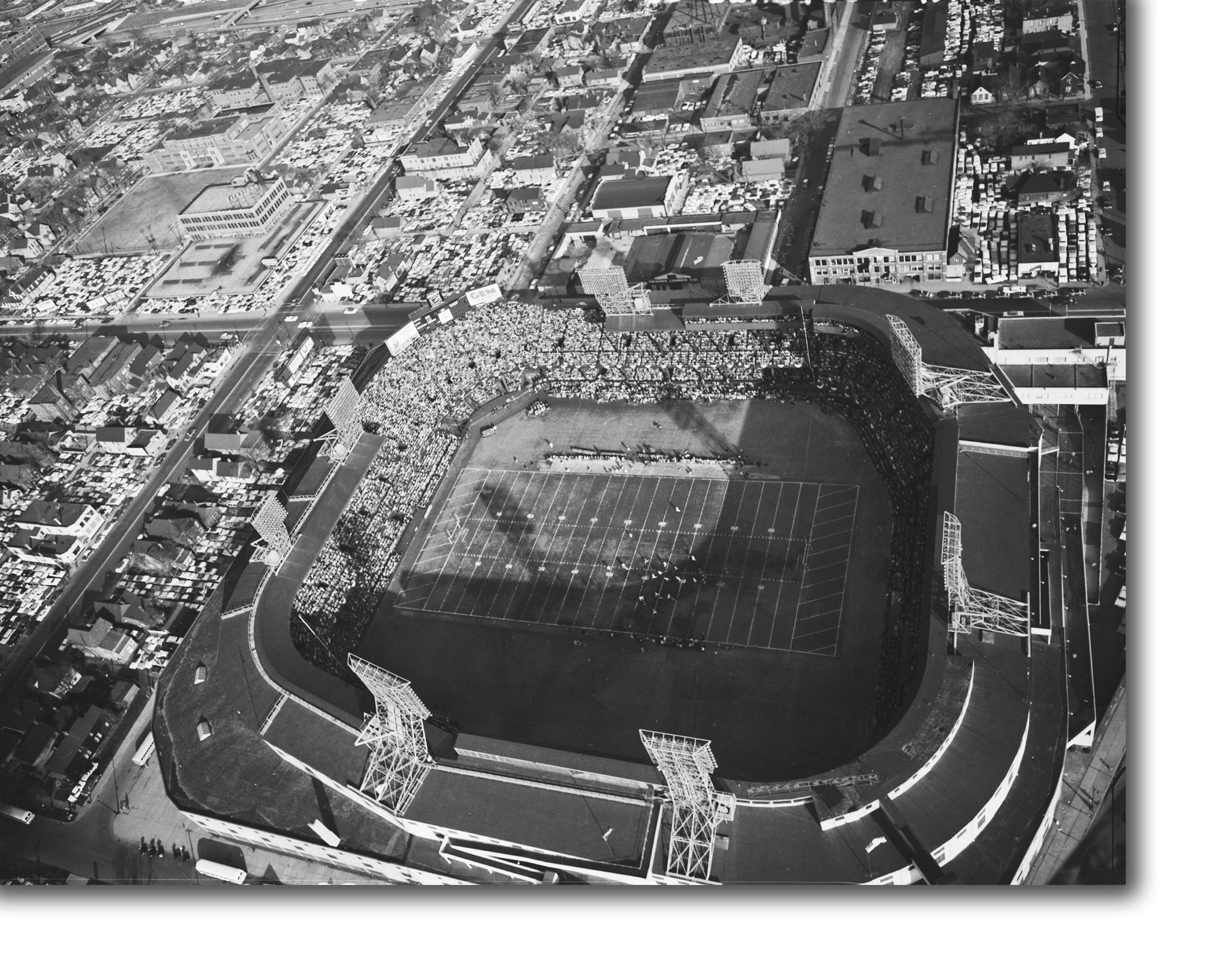 Canvas Prints - Briggs stadium LIONS CHAMPIONSHIP 1957 – Detroit News ...